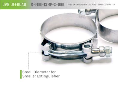 DV8 Offroad D-FIRE-CLMP-S-DOR Fire Extinguisher Clamps, Small Diameter