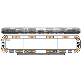 ECCO 14-00002-E Axios 14 Series Modular LED Lightbar (54", 12 LEDs ...