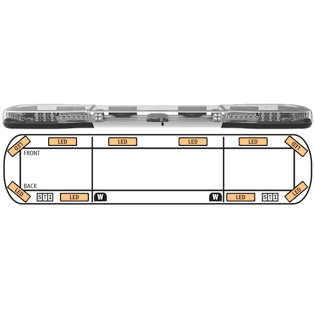 ECCO 14-00007-E Axios 14 Series Modular LED Lightbar (54", 10 LEDs ...