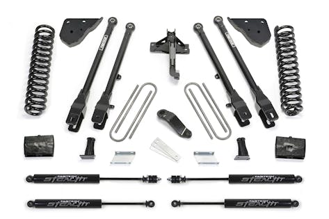 Fabtech K2431M 6" 4LINK SYS W/COILS & STEALTH FORD F450/550 4WD DIESEL