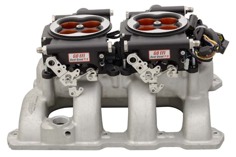 FiTech 30064 Go EFI Dual Quad Power Adder System Kit (Matte Black, 1200 HP)
