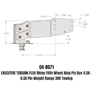 GEN-Y Hitch GH-8071 EXECUTIVE 5th Wheel King Pin Box