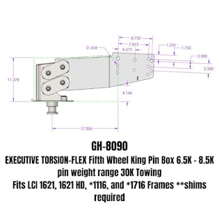Gen-Y Hitch GH-8090 EXECUTIVE TORSION-FLEX Fifth Wheel King Pin Box 5 ...
