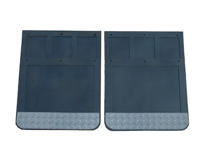 Go Industries D70736SET Dual Wheel Diamond Thread Mud Flap Set
