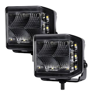 Go Rhino 750700321FCS Blackout Series Lights - Pair of 4x3 Cube LED ...