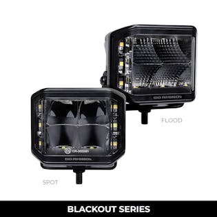 Go Rhino 750700321FCS Blackout Series Lights - Pair of 4x3 Cube LED ...