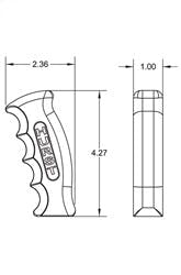 Hurst 1531000 PISTOL GRIP SHFT HNDLE UNIVERSAL SILVER