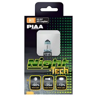 PIAA 11701 Night Tech Series White Halogen Bulb (H1, Single Pack)