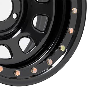 Pro Comp Steel Wheels 252-5165F 15x10 5x4.5 3.75in BS Flat Black D-Window