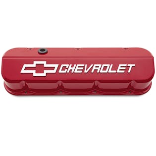 PROFORM 141-873 Engine Valve Covers; Tall; Die-Cast; BB Chevy; Red with ...