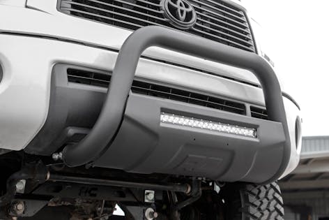 Rough Country B-T4071 Black Bull Bar w/ Integrated Black Series 20-inch ...