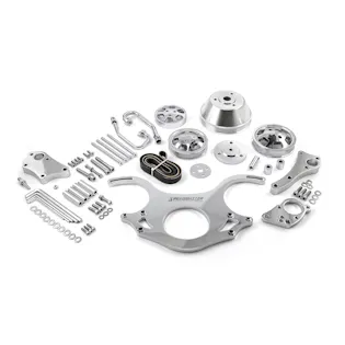 Speedmaster 1-415-002-01 Aluminum Serpentine Complete Engine Pulley Kit ...