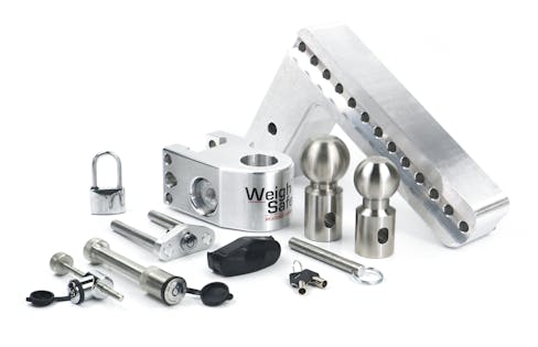 Weigh Safe WS10-3-SET Weigh Safe 10" Drop Hitch w/ 3" Shank (10K/21K GTWR) w/ WS05, WS11, & WS12