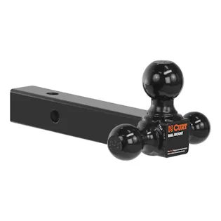 CURT 45650 Multi-Ball Mount (2 Solid Shank, 1-7/8, 2 & 2-5/16 Black Balls)