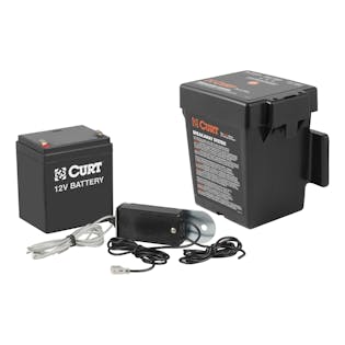 CURT 52044 Push-to-Test Breakaway Kit with Top-Load Battery