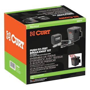 CURT 52044 Push-to-Test Breakaway Kit with Top-Load Battery