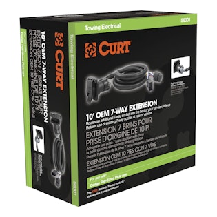 CURT 56001 10' Custom Wiring Extension Harness (Adds 7-Way RV Blade to ...