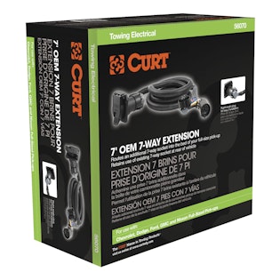 CURT 56070 7' Custom Wiring Extension Harness (Adds 7-Way RV Blade to ...