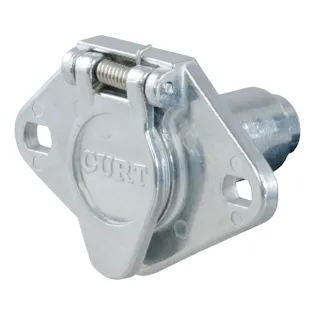 CURT 58071 4-Way Round Connector Socket (Vehicle Side, Packaged)