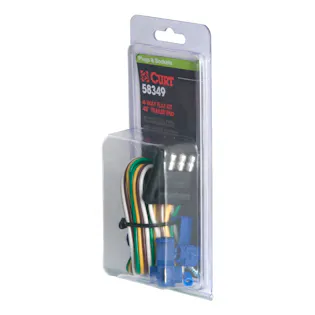 CURT 58349 4-Way Flat Connector Plug with 48 Wires & Hardware (Trailer ...