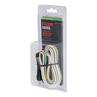 CURT 58355 4-Way Flat Connector Plug & Socket with 12" & 48" Wires ...