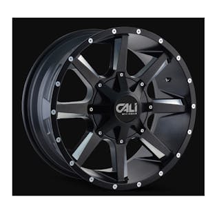 Cali Off-Road 9100-2237M Single 20x12 Satin Black/Milled Spokes 6x135 ...
