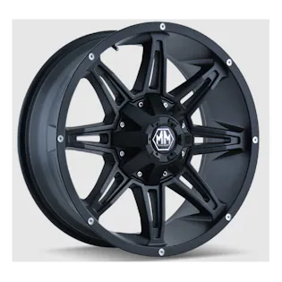 Mayhem 8090-8978MB18 Single 18x9 Rampage Matte Black 8x180 18 Offset Wheel